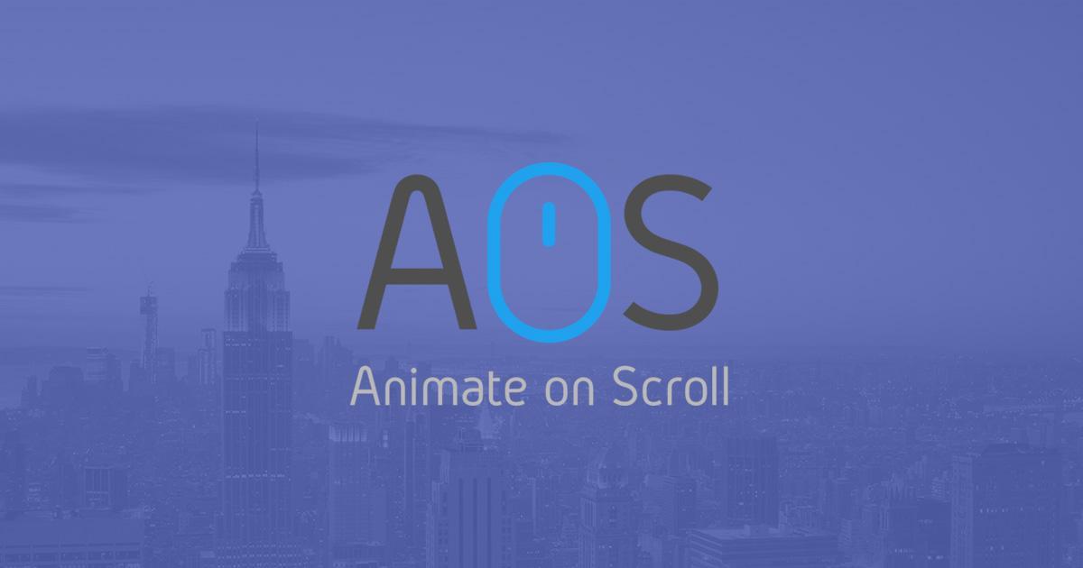 Des animations au scroll avec AOS (pur javascript)